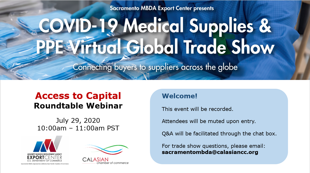VIRTUAL GLOBAL TRADE SHOW – ACCESS TO CAPITAL ROUNDTABLE RECAP ...